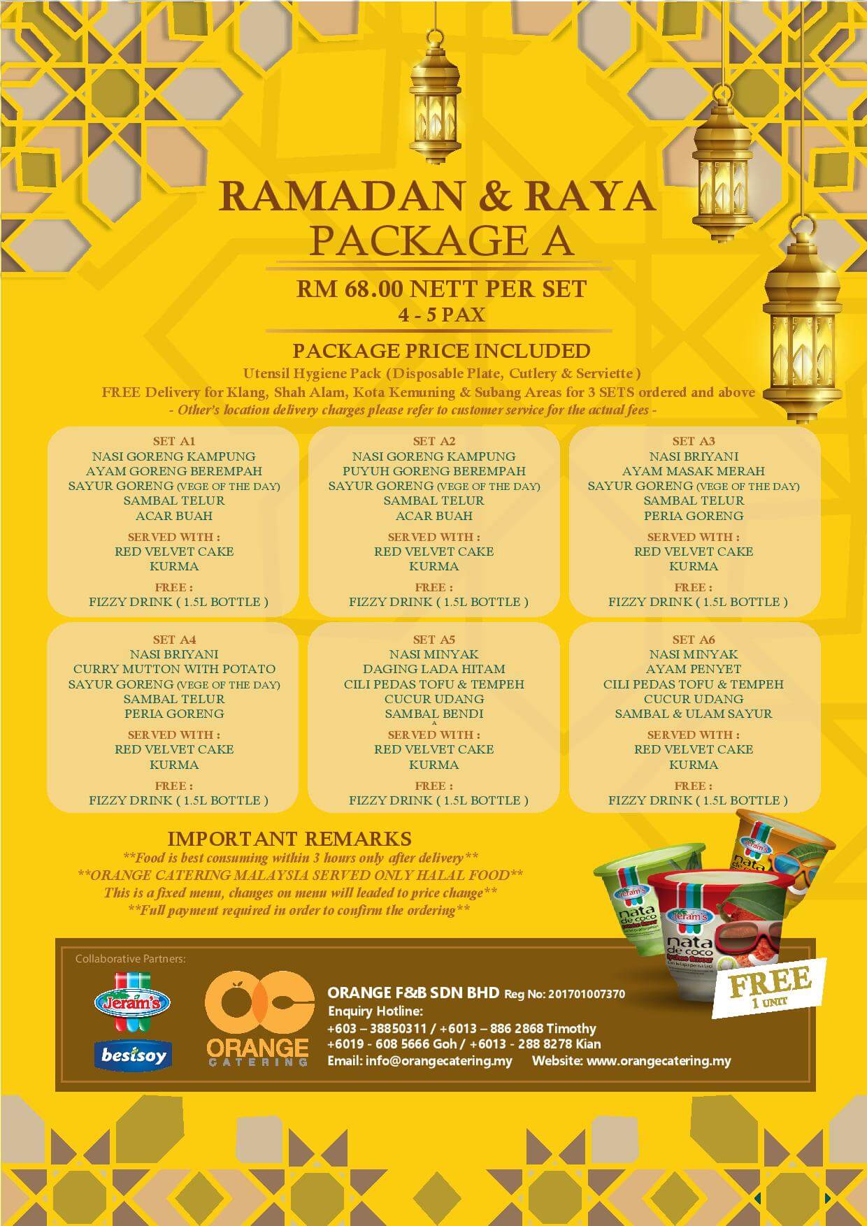Ramadan & Raya Family Package | Orange Catering
